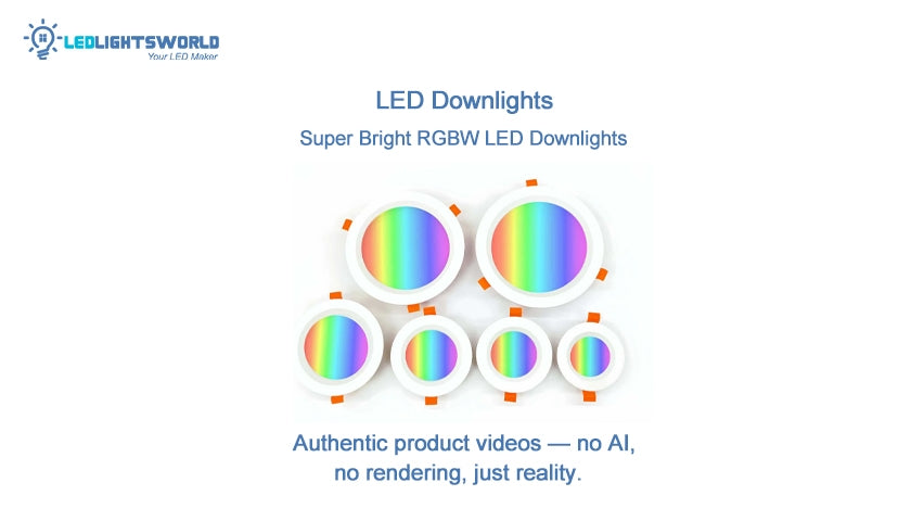 RGBW/RGBWW 12V Recessed LED Downlights – Super Bright Modern Lighting