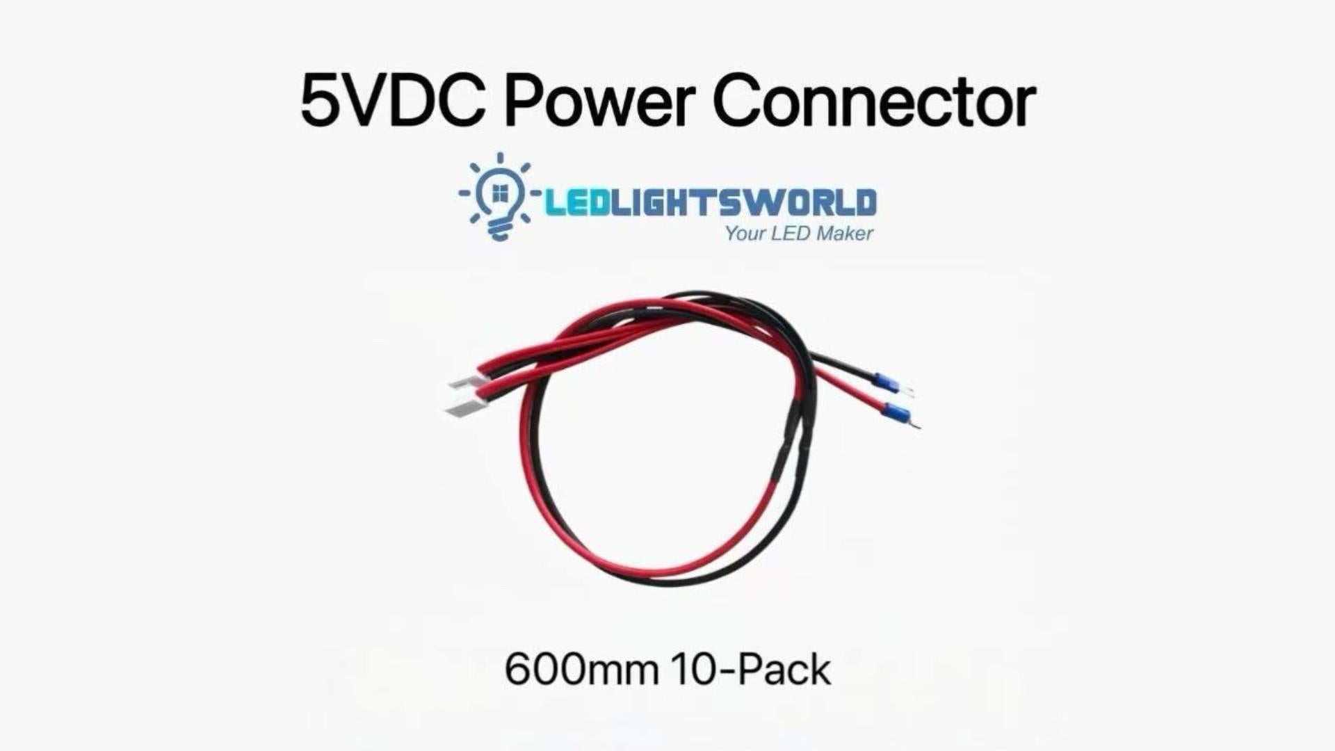 5V Power Cable for LED Modules – 1-to-2 Split Wire Connection Demo | L