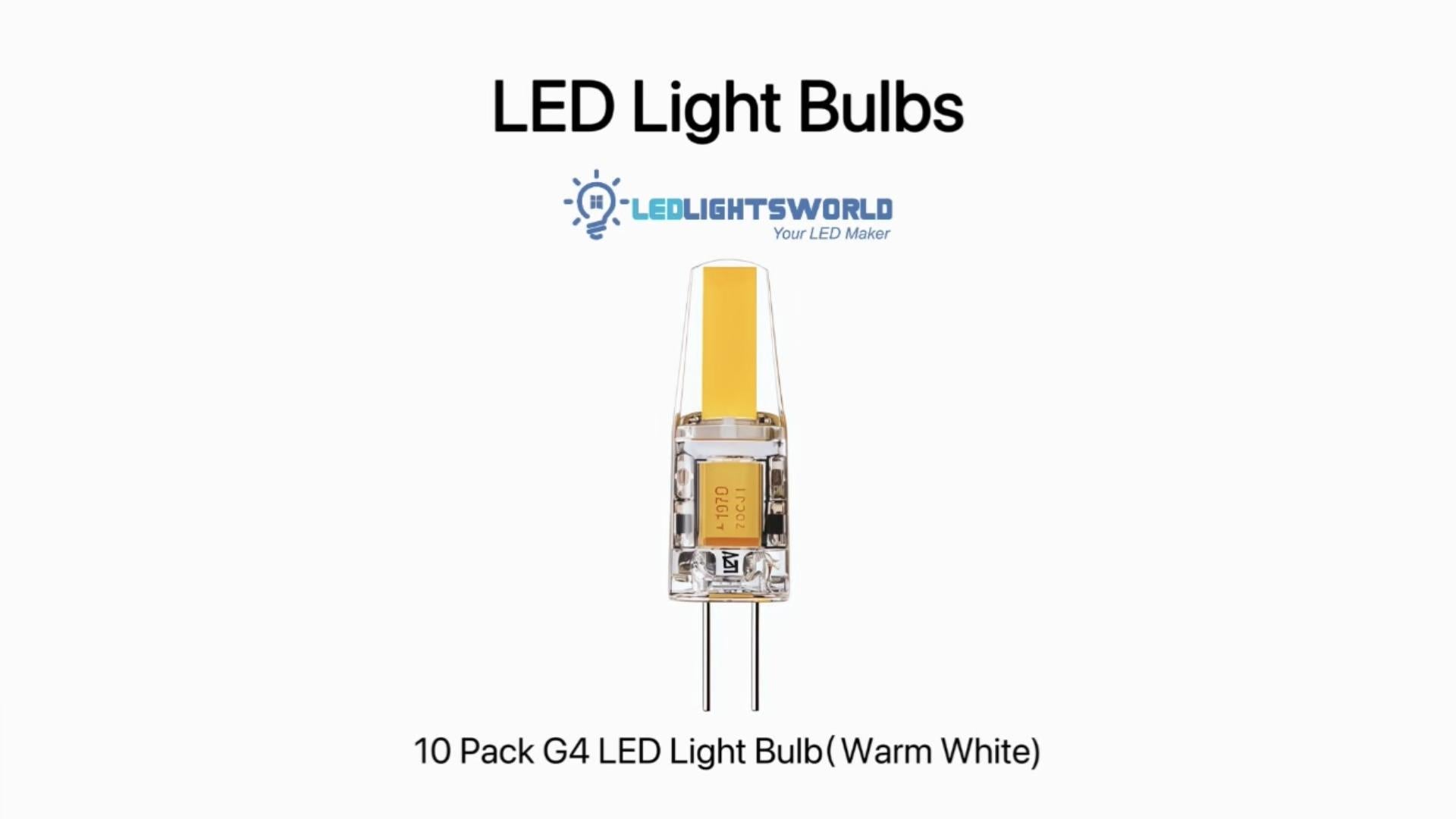 G4 LED Light Bulb 12V – Silicone Encapsulated Bi-Pin Halogen Replaceme