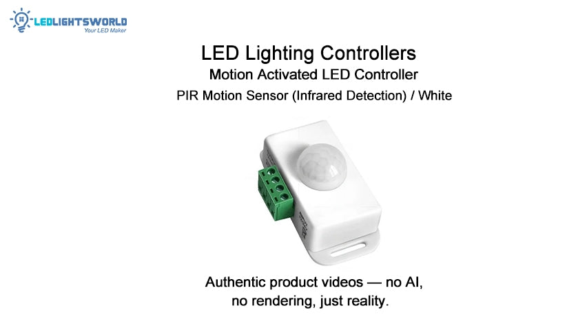 PIR Motion Sensor Switch for LED Strip Lights 12V–24V Auto On Off Demo