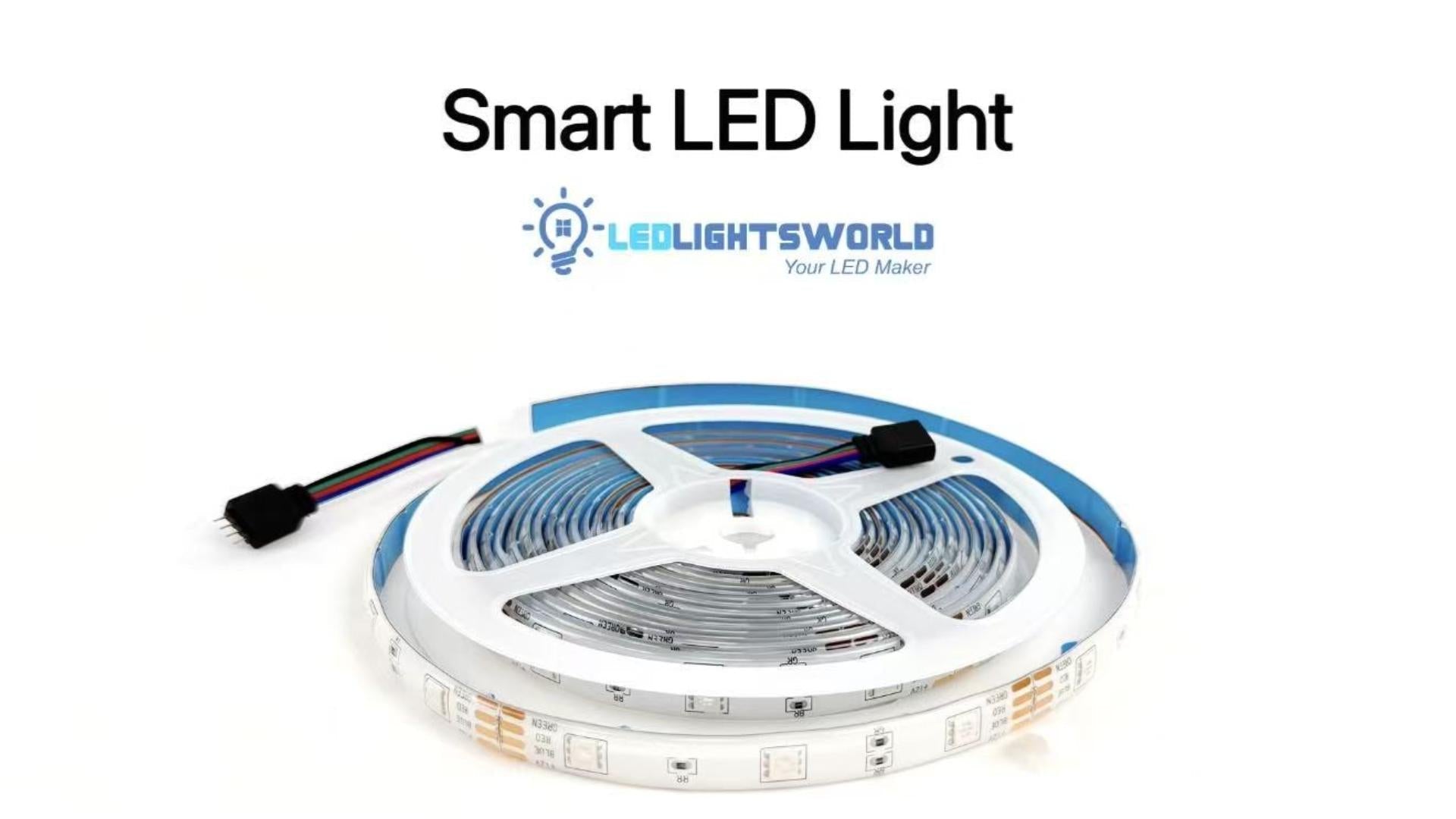 10M RGB Color Changing LED Strip Light with WiFi App & Voice Control
