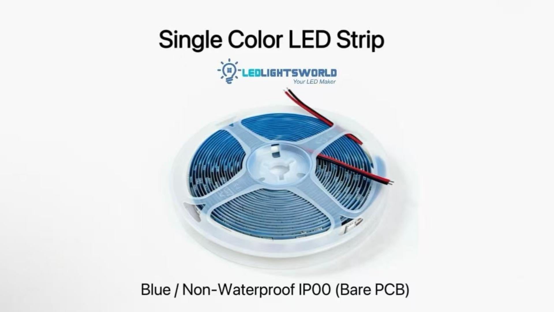 SMD5050 Blue LED Strip Light – 12V Standard Brightness Demo | LEDLight