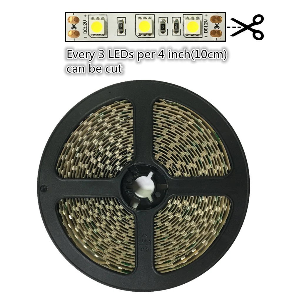 SMD5050 Single Color LED Strip Light – DC 24V | 60 LEDs/m | 10mm PCB