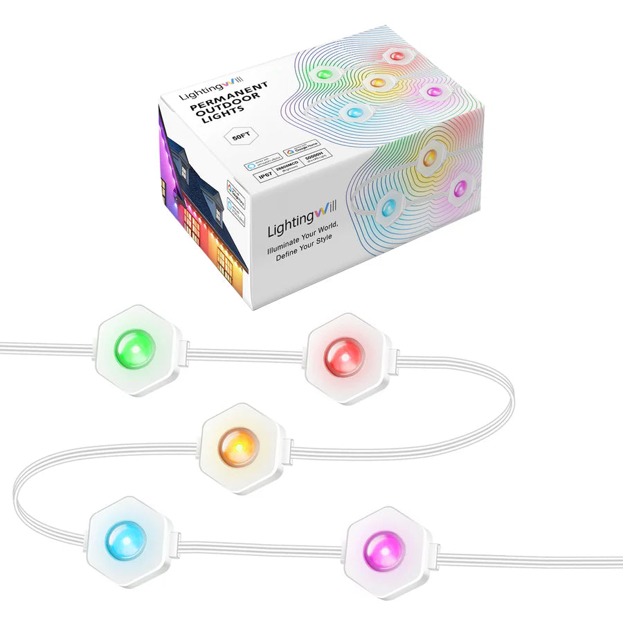 LightingWill OL1 Permanent Outdoor Lights: Multi-Functional Holiday Li