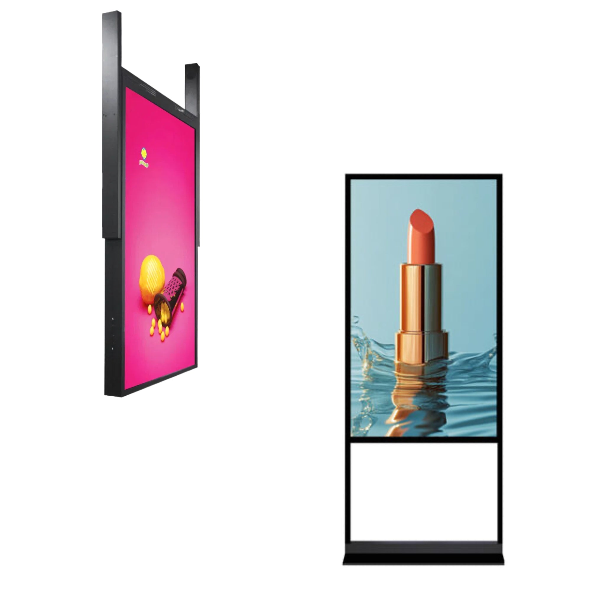 55" Double-Sided High Bright LCD Window Display, 2500nits Front + 700n