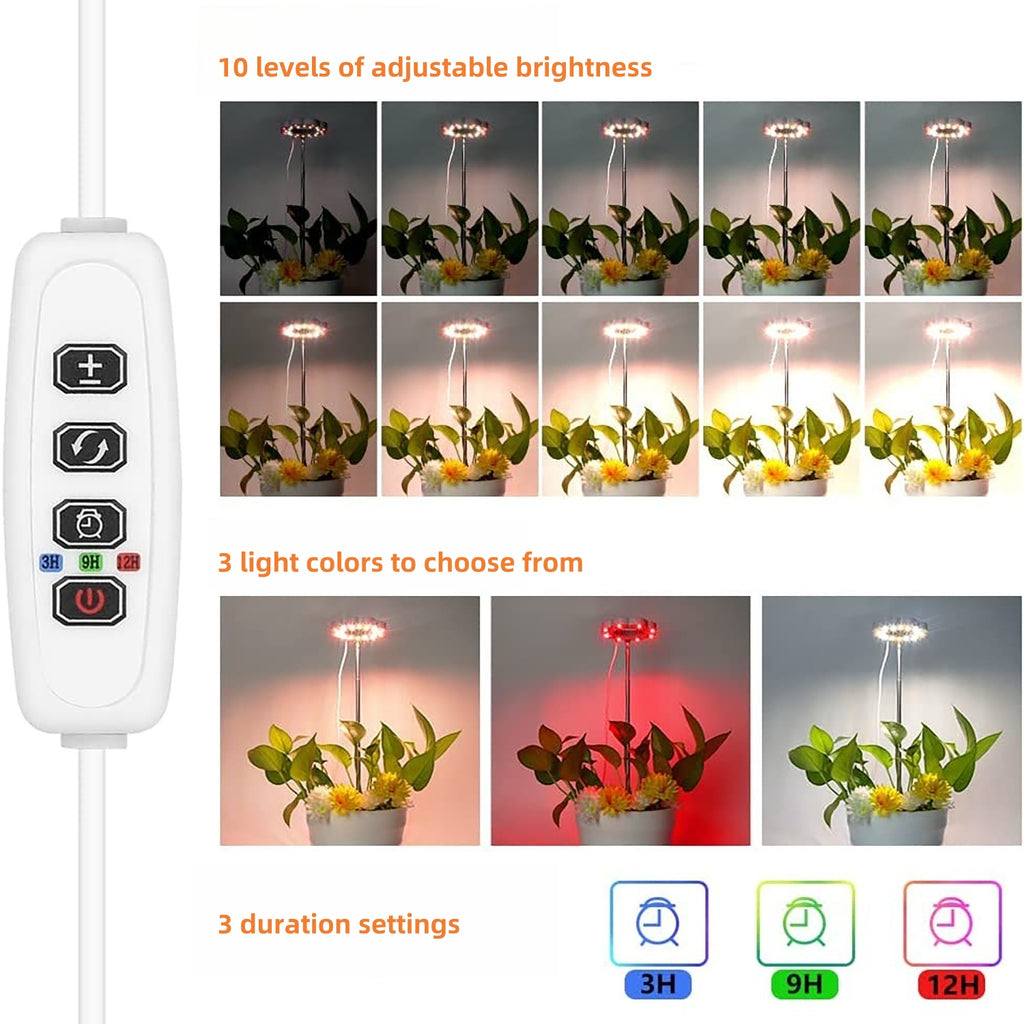 Smart LED Grow Light for Indoor Plants | Full Spectrum USB Plant Lamp