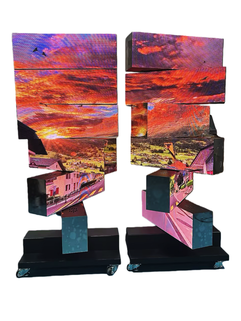 MR-2FR Series Double-Sided Rectangular Mechanical Rotating LED Display