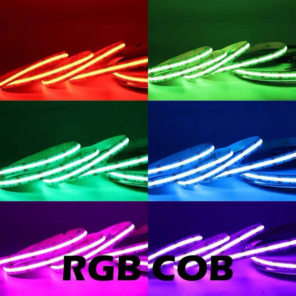 RGB COB Flexible LED Strip Light 24V 840 LEDs/m Dot-Free RGB Lighting